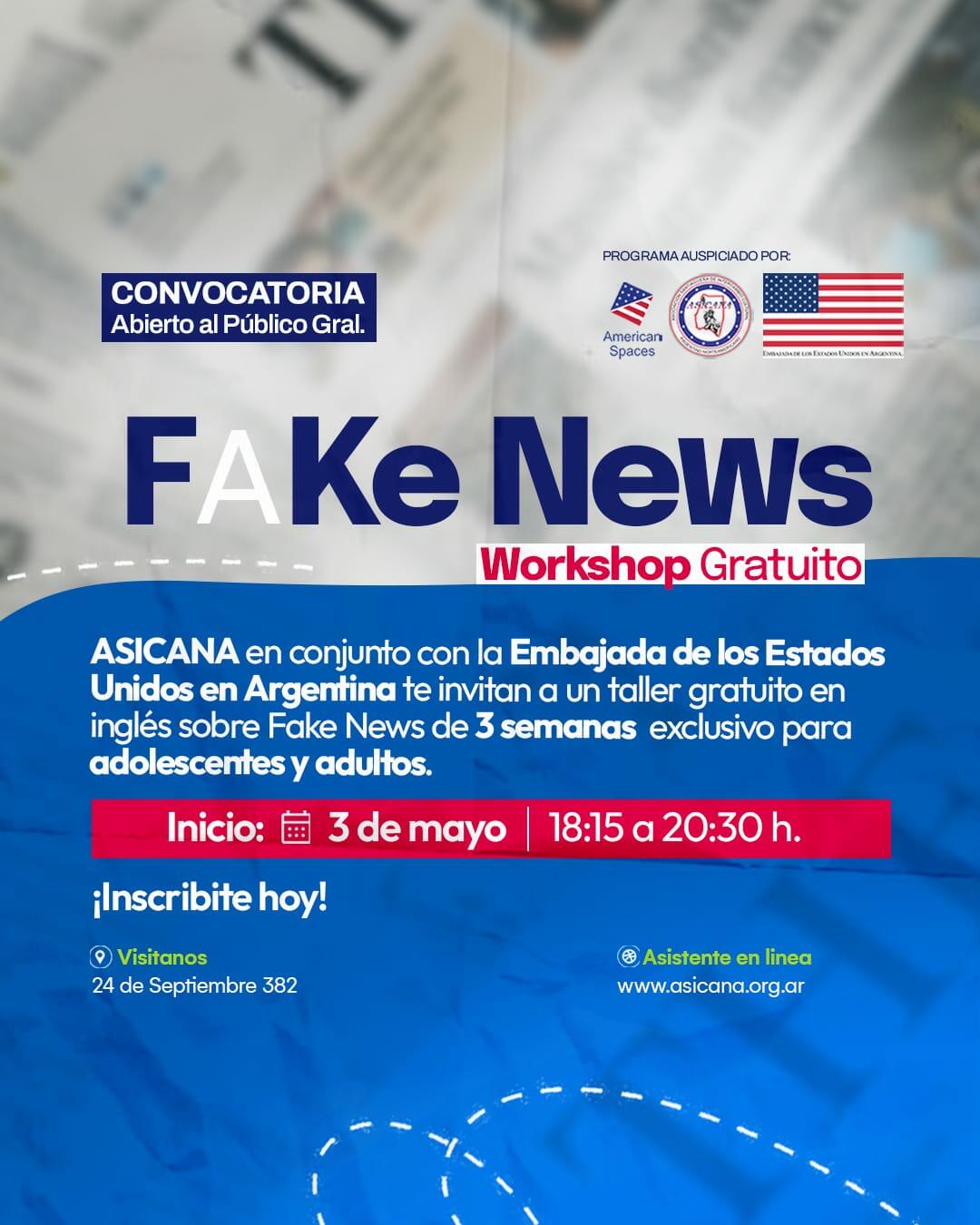 Fake News Workshops / Novedades - ASICANA